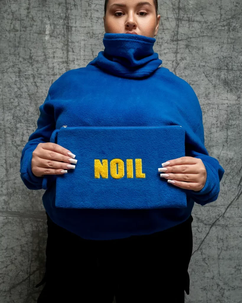 Noil Blue Fleece Bag Noil